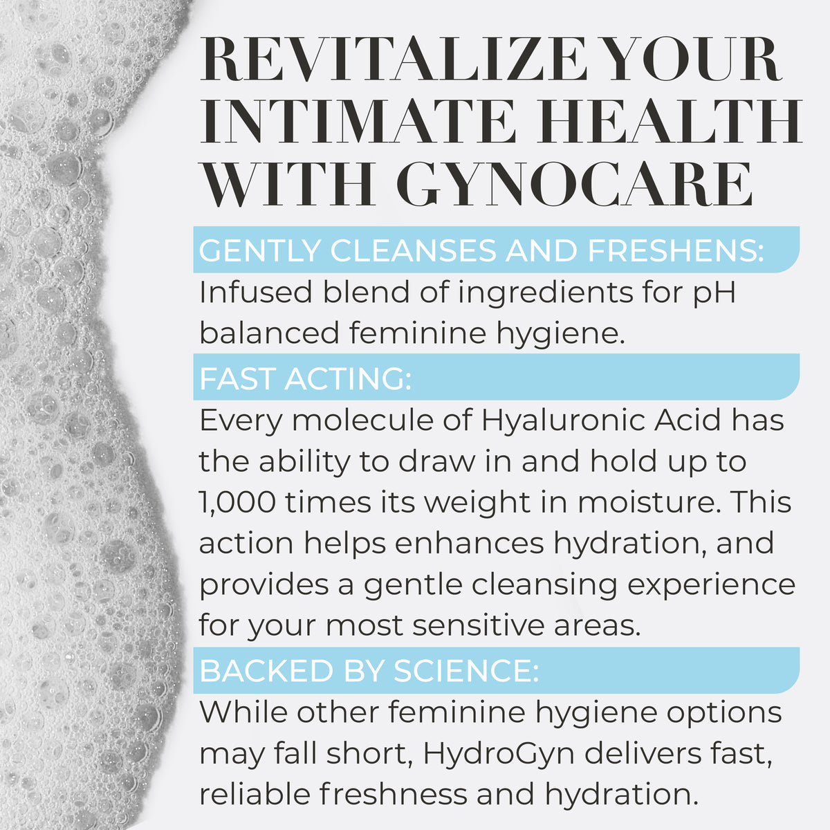 Unscented Feminine Wash for pH Balance & Vaginal Dryness Relief – Hydro GYN